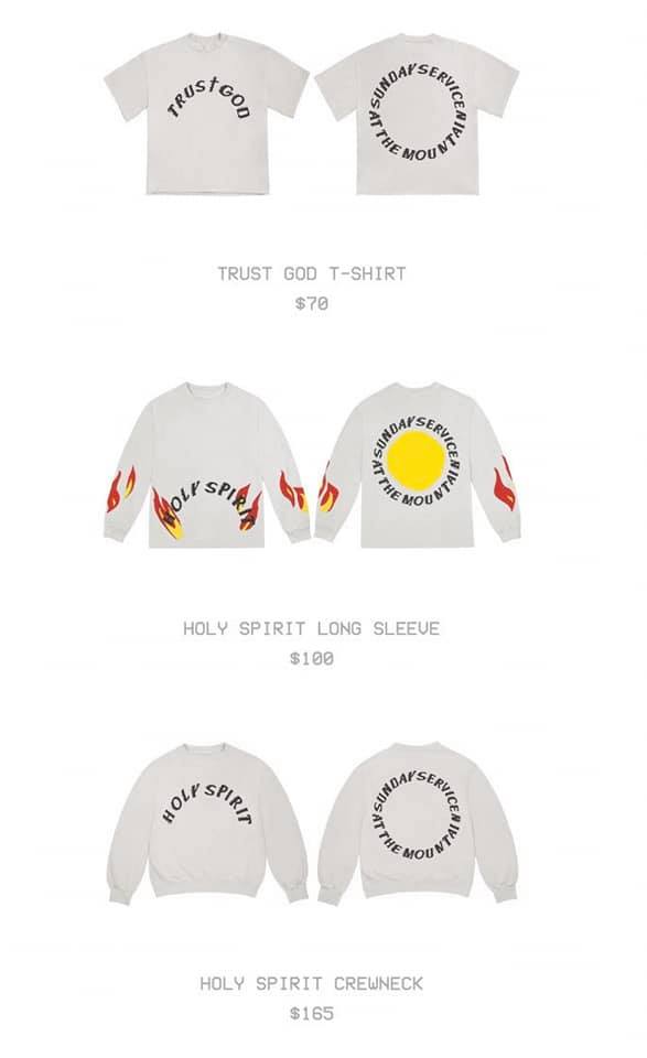 Kanye West’s Sunday Service Coachella Merch Is Now Available Online ...